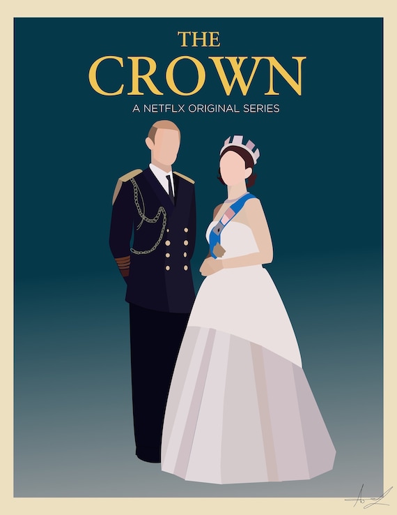 The Crown Digital Poster Prince Philip and Queen Elizabeth | Etsy