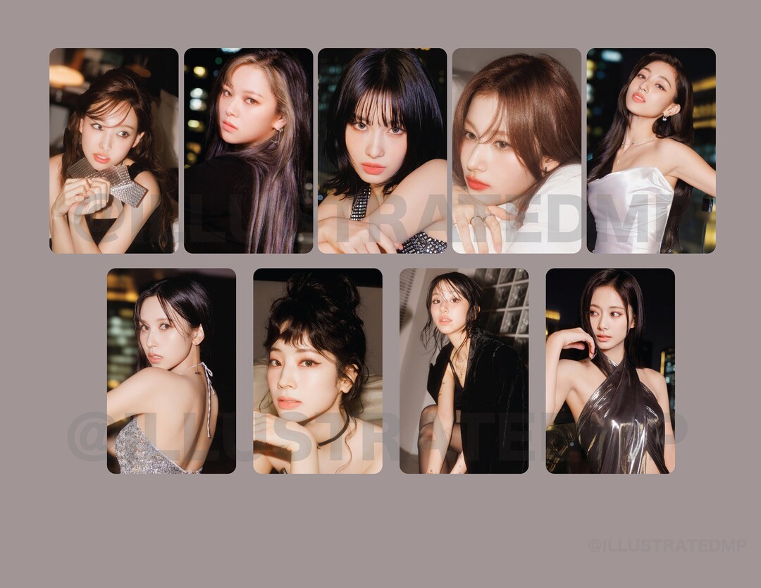 TWICE WITH YOUTH Album glowing Version Photocards unofficial w ...