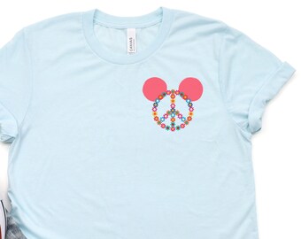 Mickey Peace Sign Shirt - Etsy