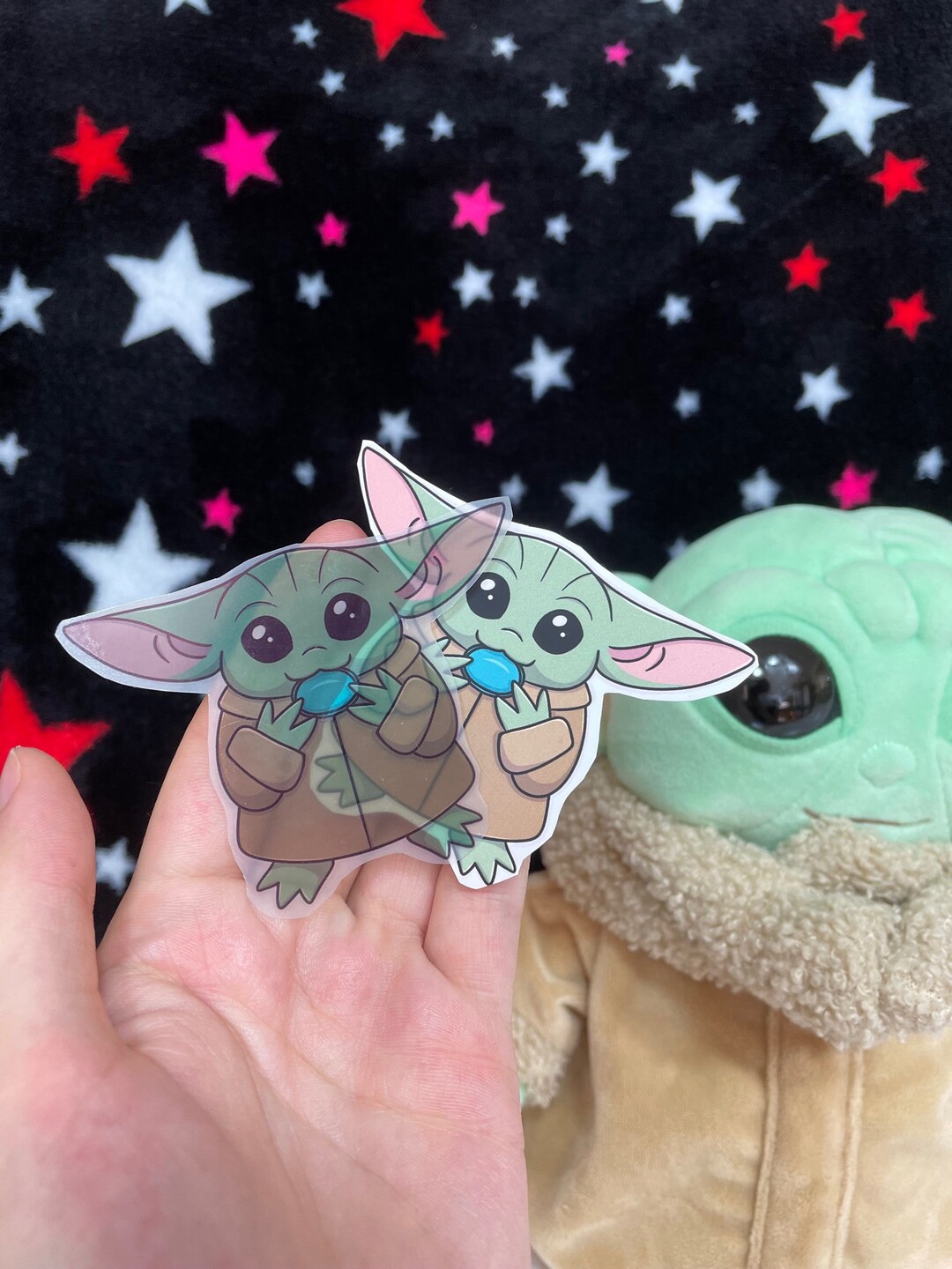 Grubbin' Grogu | Sticker - Etsy