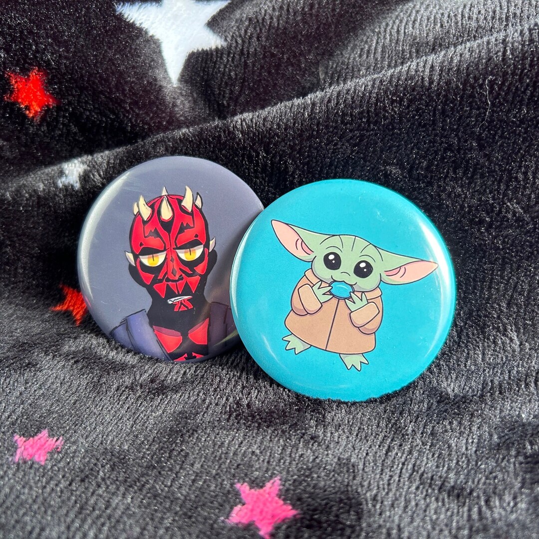 Star Wars Buttons: Series 1 | Darth Maul & Grogu - Etsy