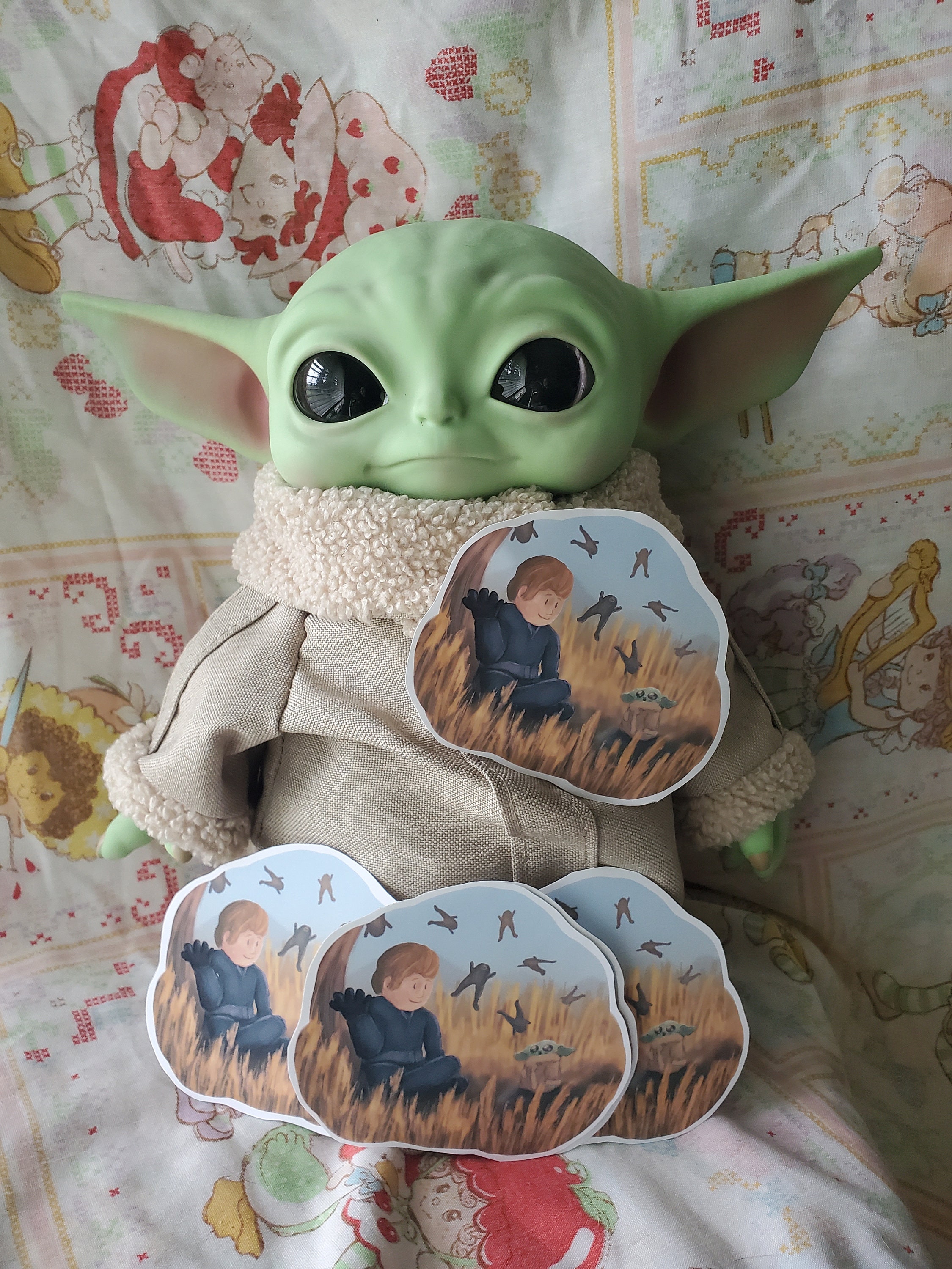 Luke and Grogu Frog Levitation Sticker - Etsy