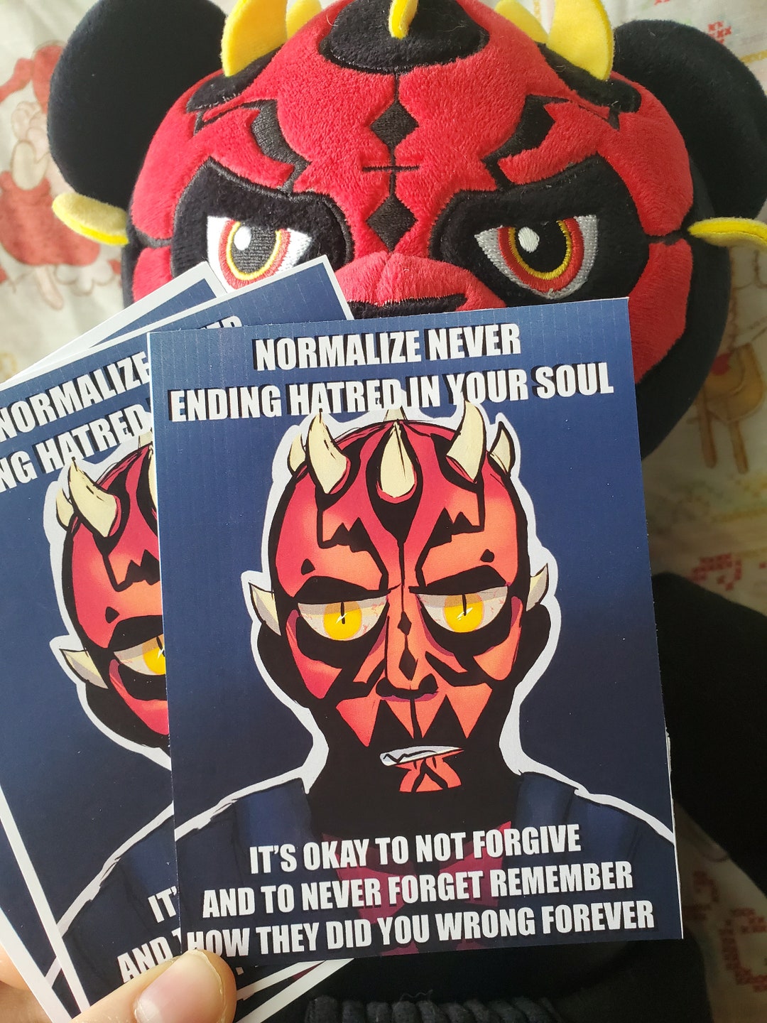 Normalize Never Ending Hatred in Your Soul - Darth Maul Meme Mini Print ...