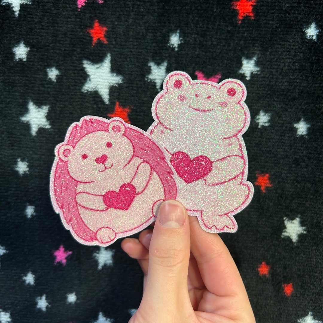 Valentine’s Frog & Hog | Sticker - Etsy