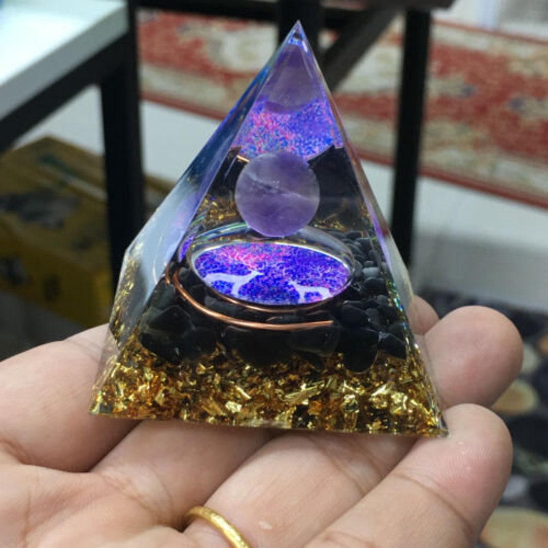 555cm Orgonite Pyramid Chakra Energy Quartz Crystal Reiki Slv51 - Etsy