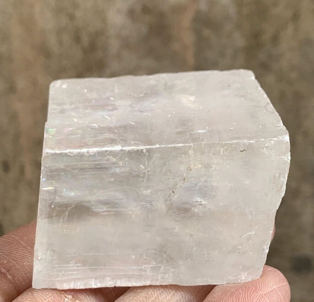 Iceland Spar Optical Calcite Quartz Crystal Mineral Specimen 143 Gram Ba11 - Etsy