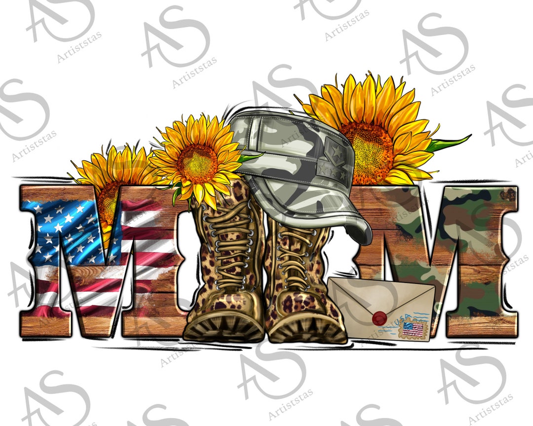 American Mom Combat Boots Png Sublimation Design, Camouflage Mom With ...