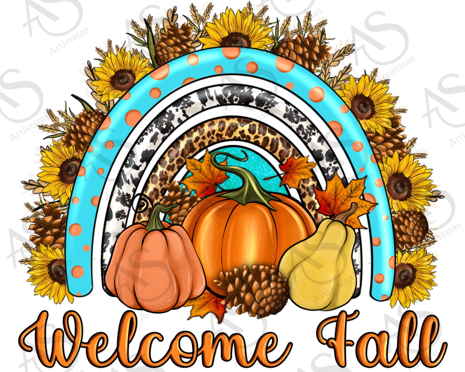 Welcome Fall Rainbow Png Sublimation Design Fall Png - Etsy