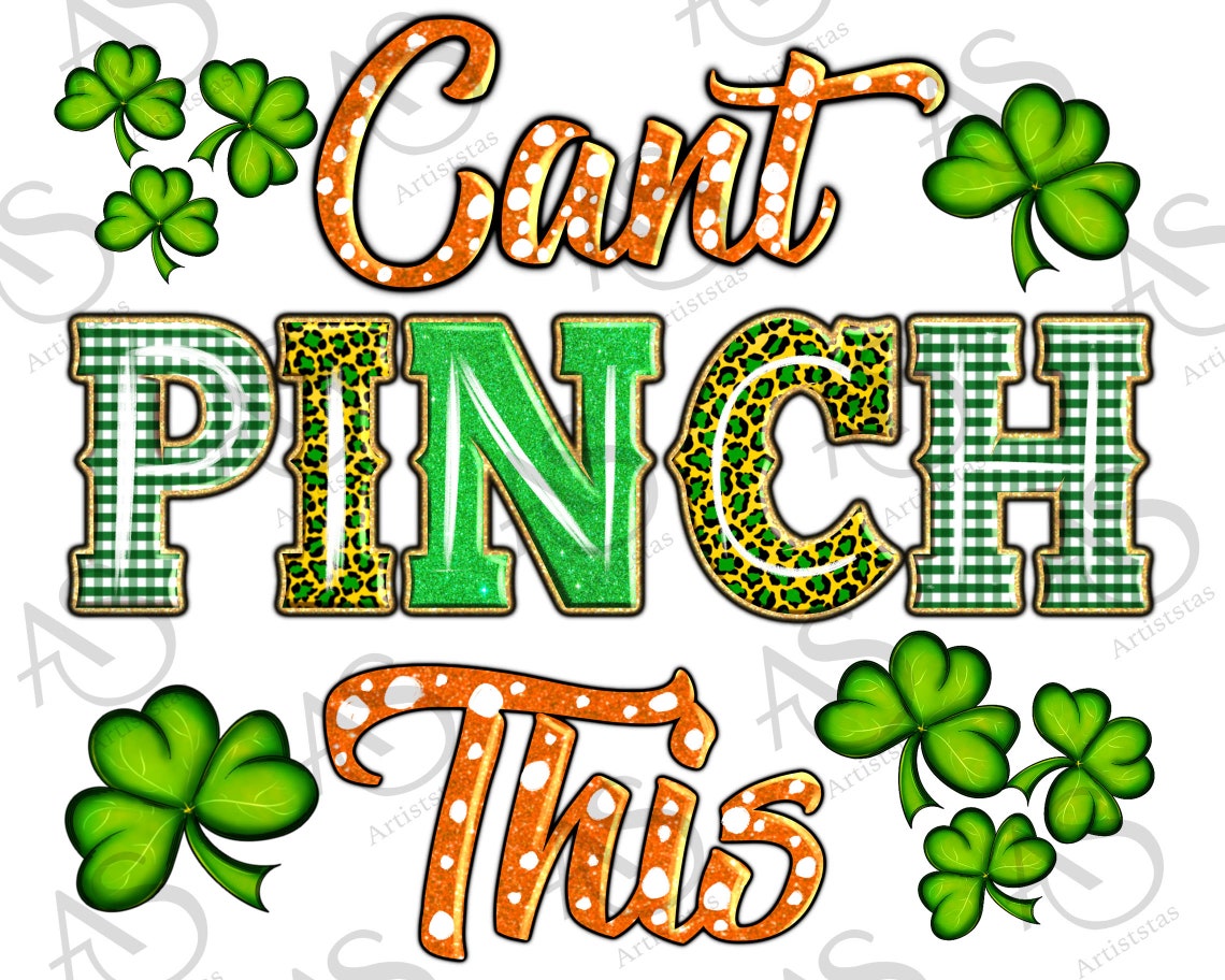Can't Pinch This Png St. Patrick's Day Pngleopard | Etsy
