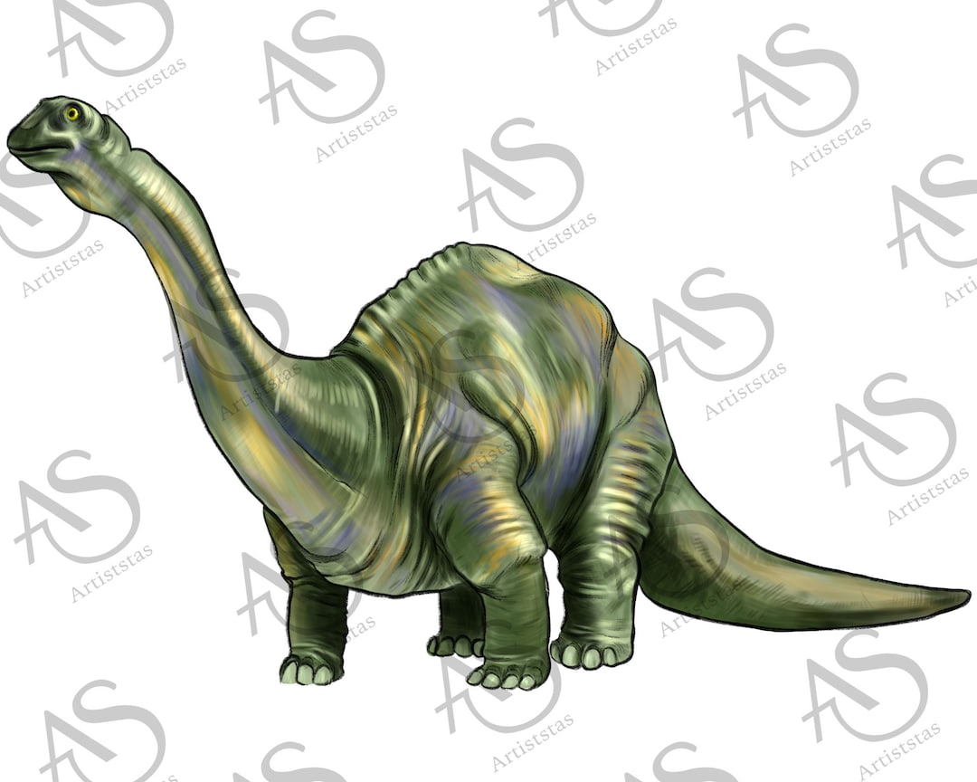 Brontosaurus Png Sublimation Design, Hand Drawn Brontosaurus Png ...