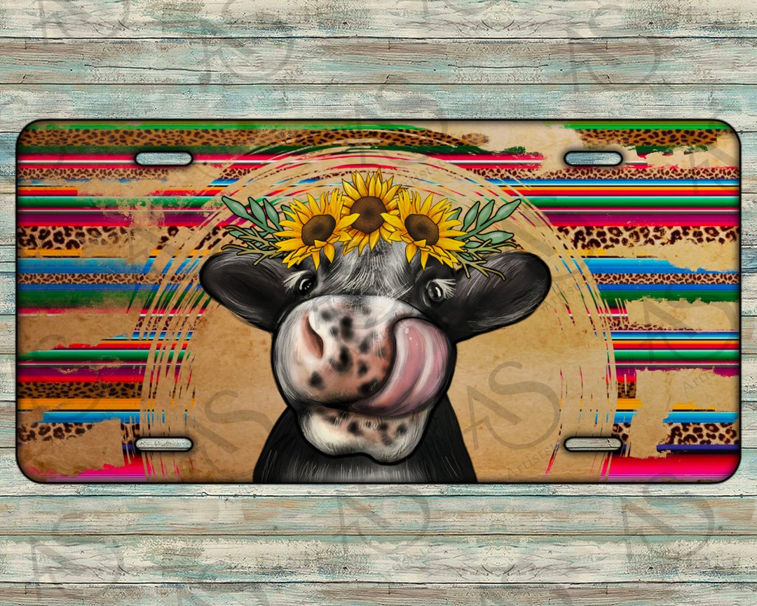 Western Cow License Plate Png Sublimation Design, Cow License Plate Png ...