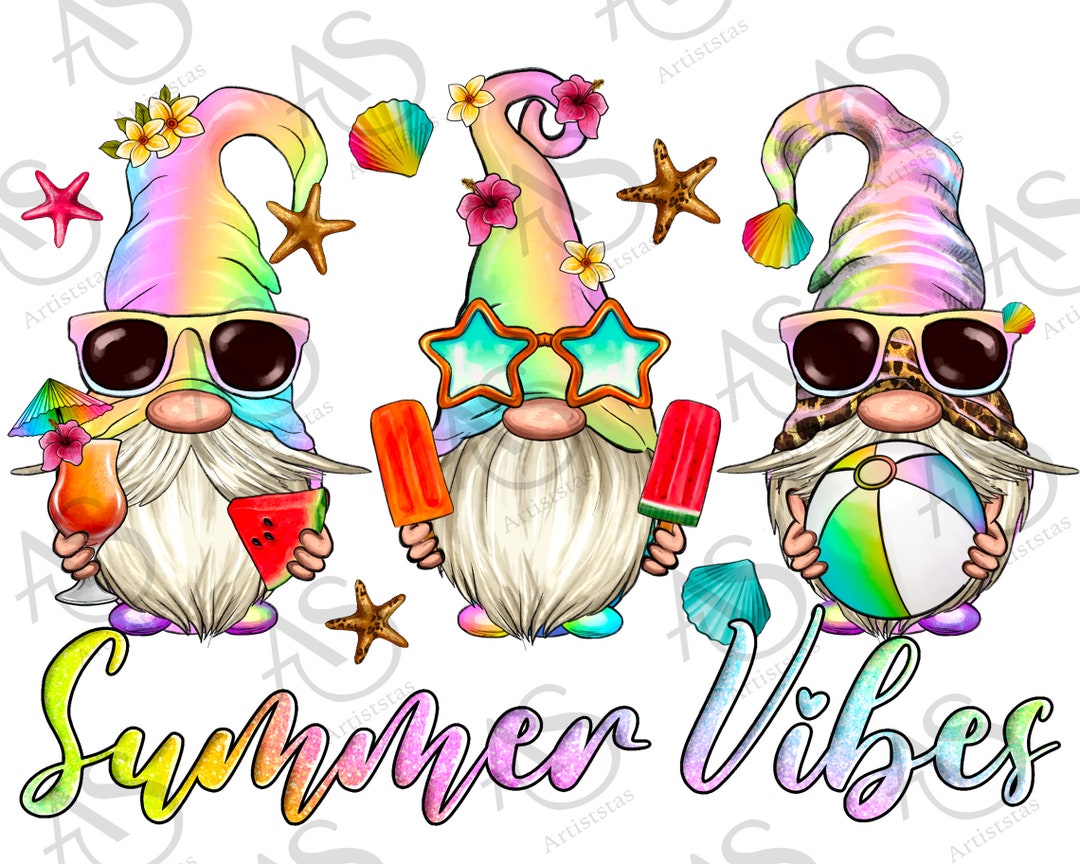Summer Vibes Gnomes Png Sublimation Design,hand Drawn Gnomes Png,summer ...