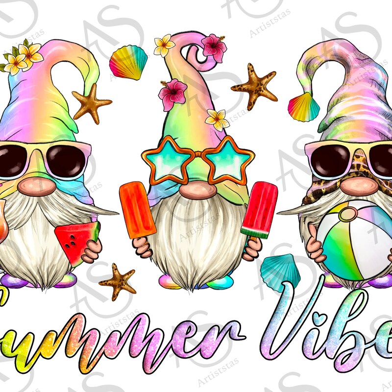 Summer Gnomes Clipart - Etsy