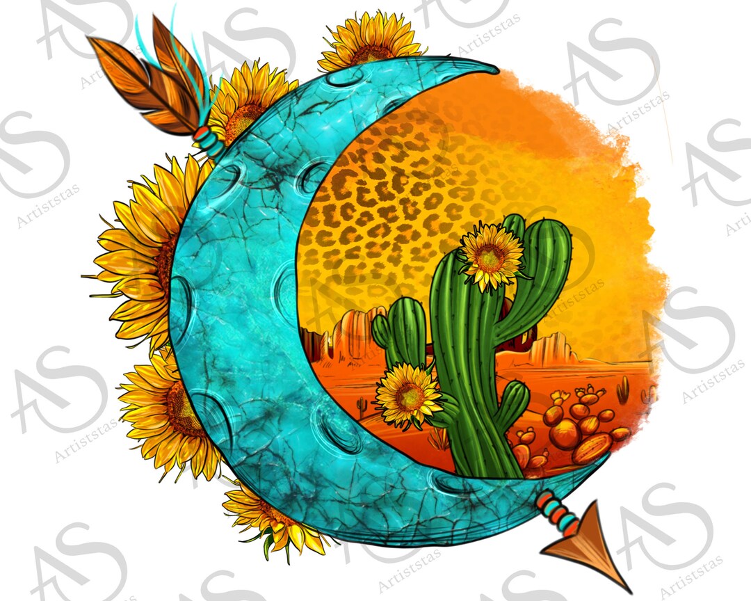 Western Crescent Png Sublimation Design,western Crescent Png, Western ...