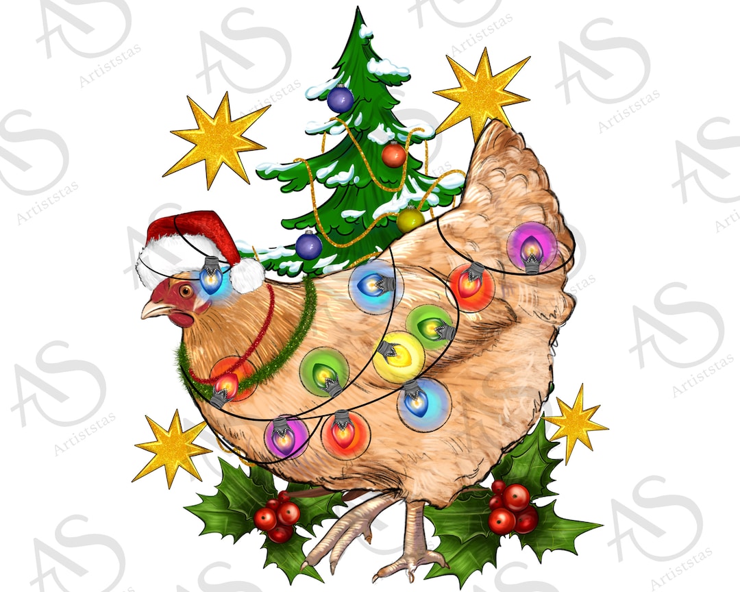 Christmas Chicken Png Sublimation Design, Merry Christmas Png ...