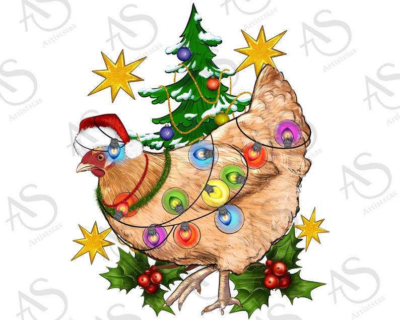 Christmas Chicken Png Sublimation Design Merry Christmas Png - Etsy
