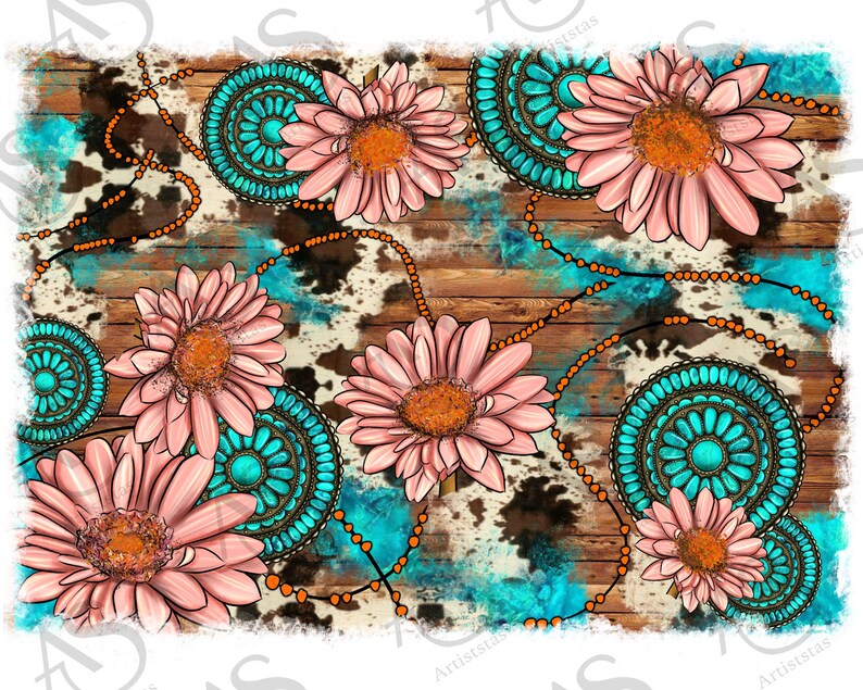 Gemstone Wood and Cowhide Background Png Design Western - Etsy