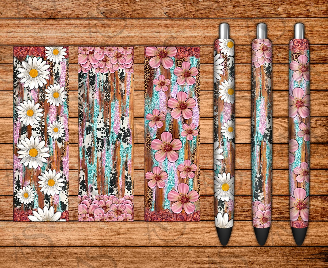 Easter Spring Flower Pen Wraps Png Sublimation Design Easter - Etsy