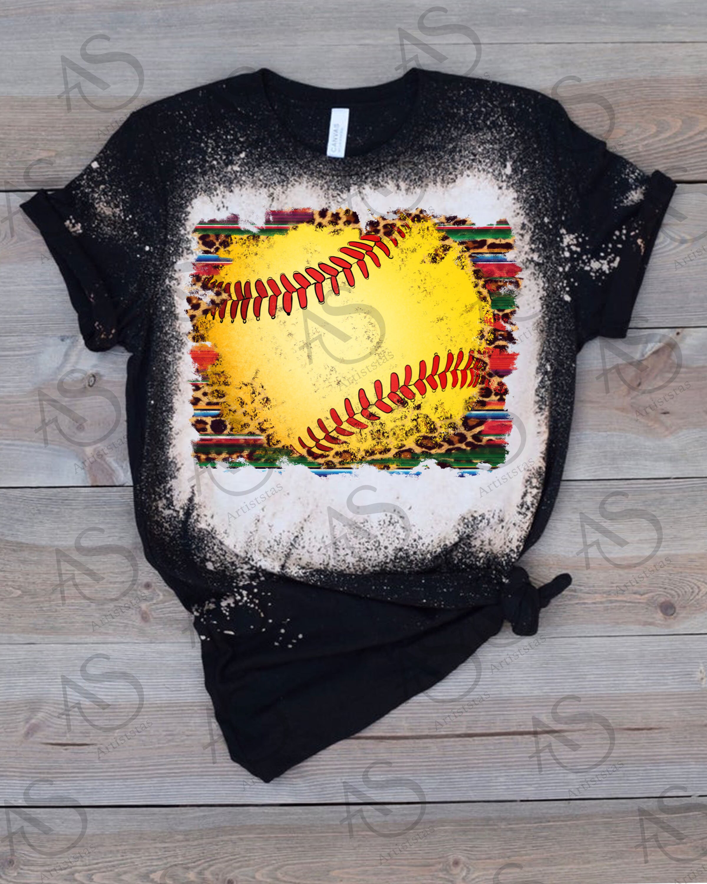 Softball Ball With Leopard Background Pngwestern Softball | Etsy