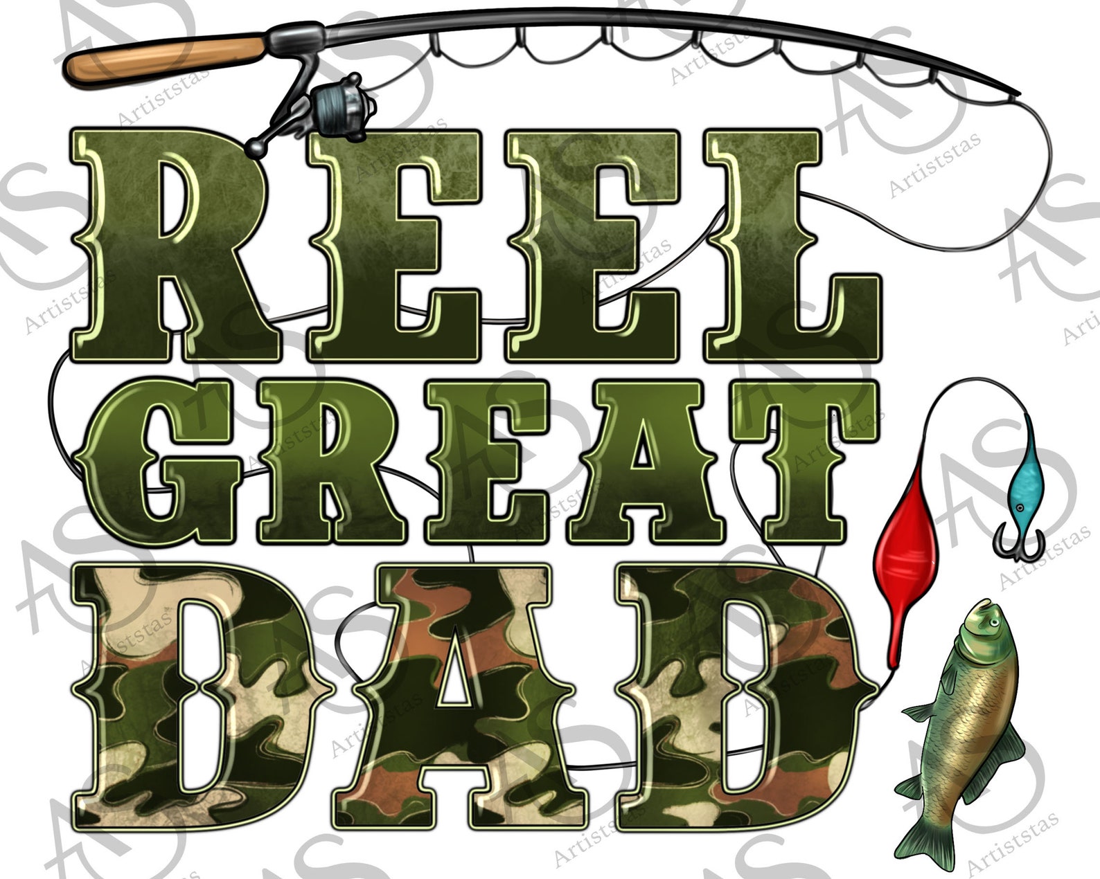 Western Reel Great Dad Png Fishing Dad Png Father's Day - Etsy