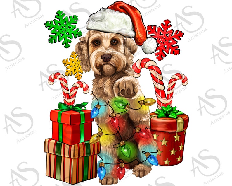 Christmas Labradoodle Png Sublimation Design Download - Etsy