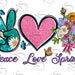 Peace Love Spring With Flowers Png Sublimation Design, Easter Day Png ...
