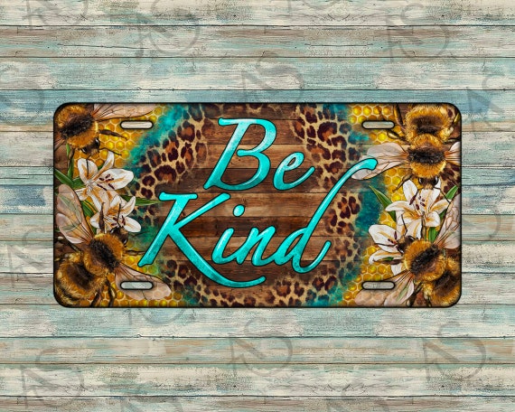 Western Be Kind License Plate Png Sublimation Design Be Kind - Etsy
