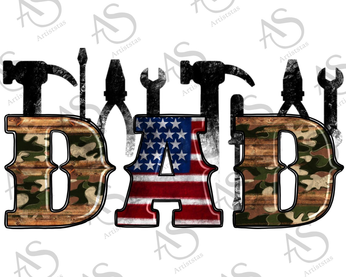 Father's Day Png Sublimation Design Usa Flag Dad Png 4th - Etsy