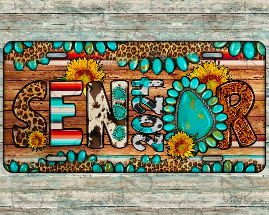 Senior 2024 License Plate Png Sublimation Design Download, Western ...