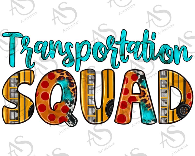 Transportation Squad Png Western School Bus Designwestern - Etsy