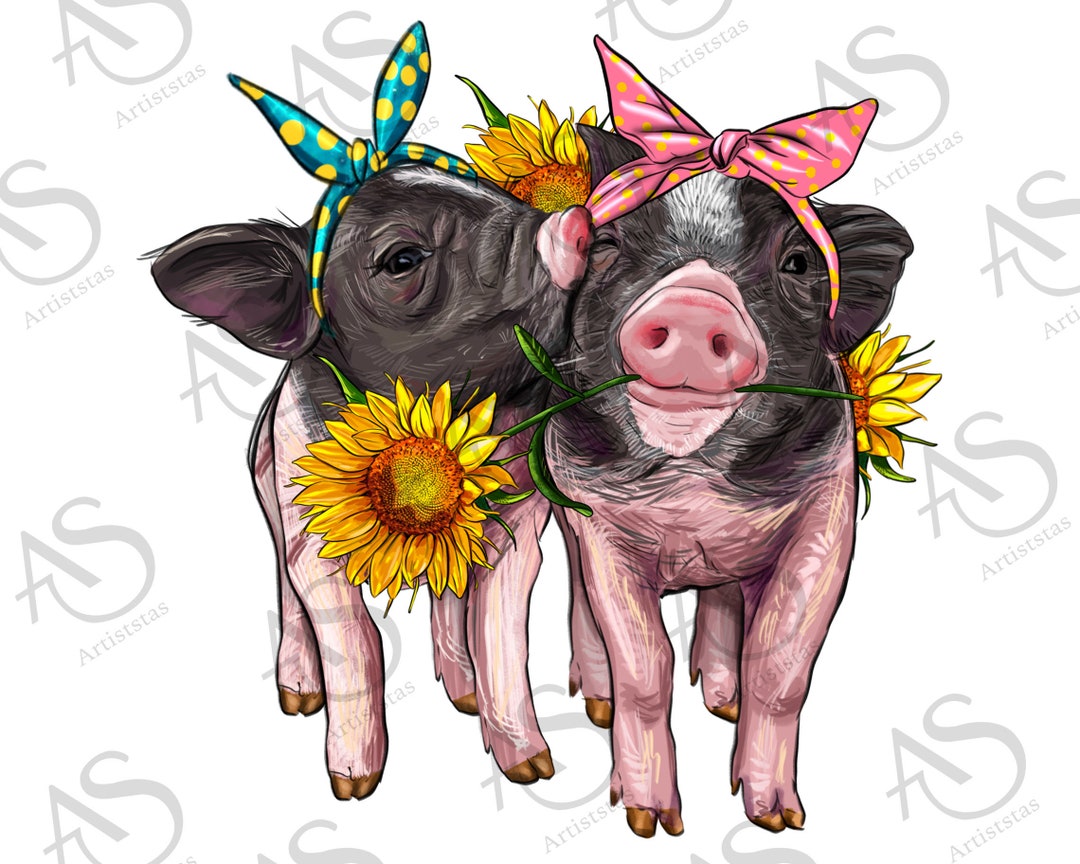 Western Cute Baby Pigs Png Sublimation Design,western Pigs Png, Pig ...