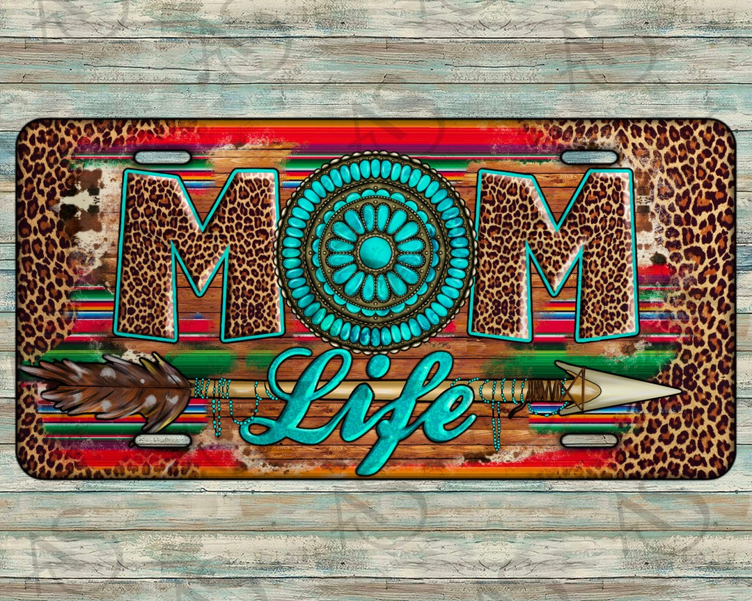 Mom Life License Plate PNG Sublimation Design,mom License Plate Png ...