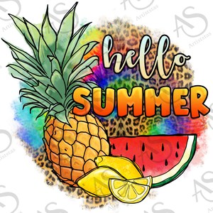 Hello Summer Pineapple Png, Hello Summer Design Png, Pineapple Png ...