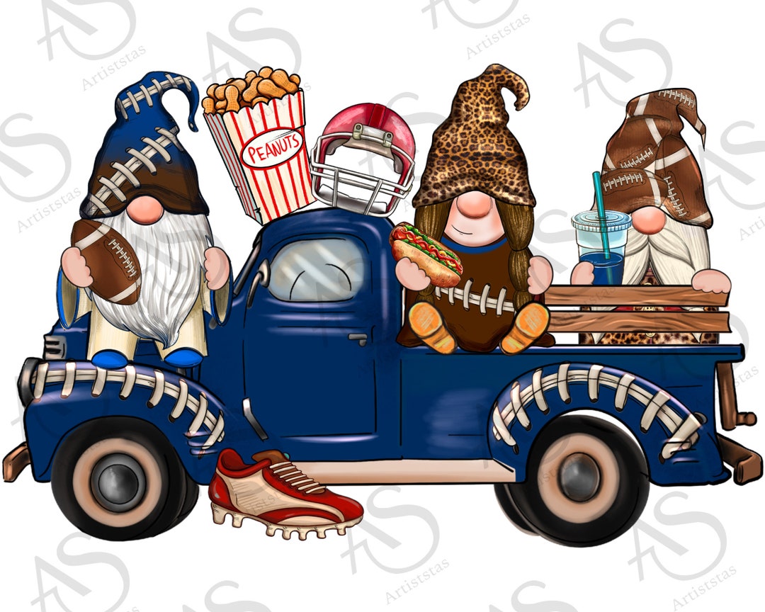 American Football Gnomes Truck Png Sublimation Design Download, Sport ...