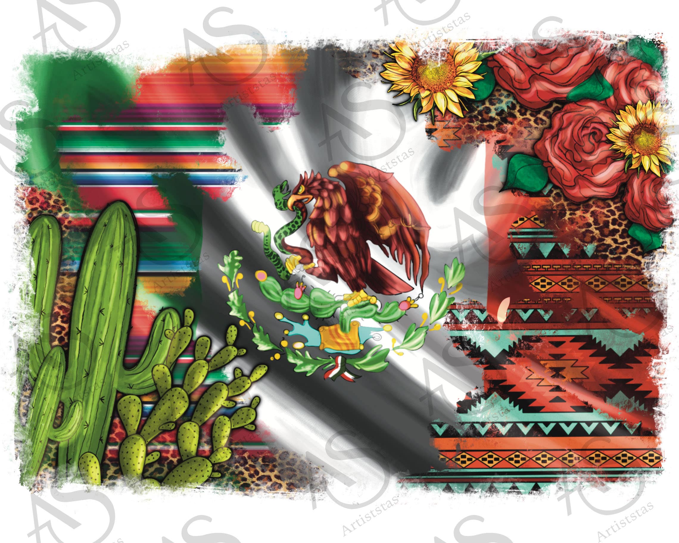Mexican Pride Flag Wallpaper