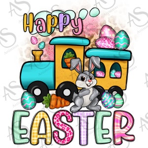 Happy Easter Train Png Sublimation Design Download, Happy Easter Png ...