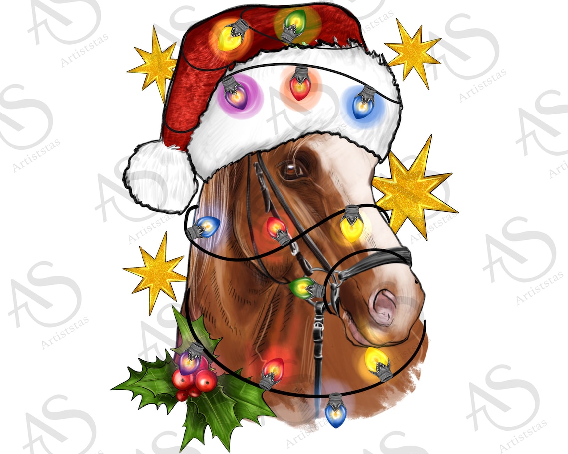 Christmas Horse Png Sublimation Design Merry Christmas Png - Etsy