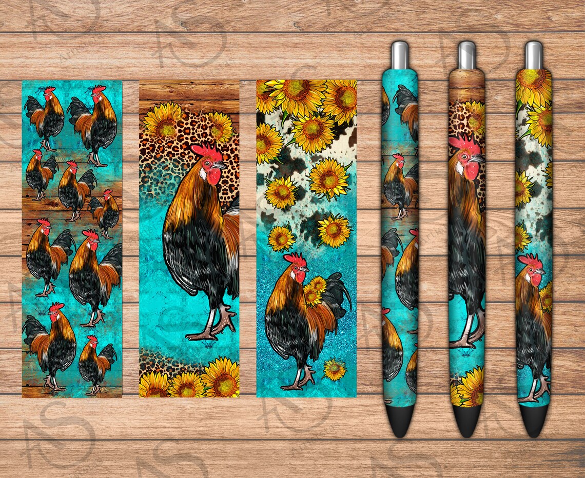 Western Pen Wraps Png Western Rooster Pen Wraps Pngrooster - Etsy