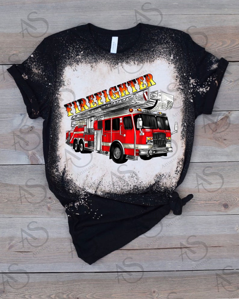 Firefighter Fire Truck Png Sublimation Design Hand Drawn Fire - Etsy