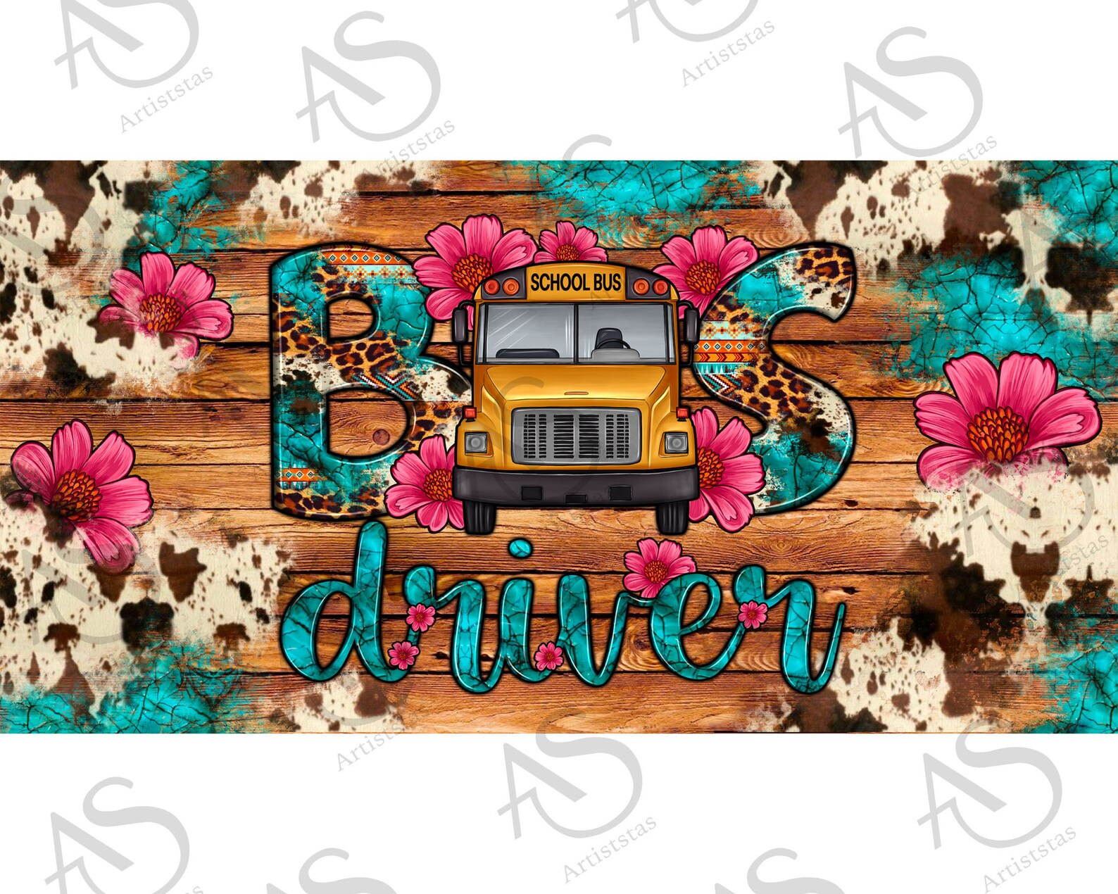 Bus Driver School Bus Cowhide License Plate Png Bus Driver - Etsy