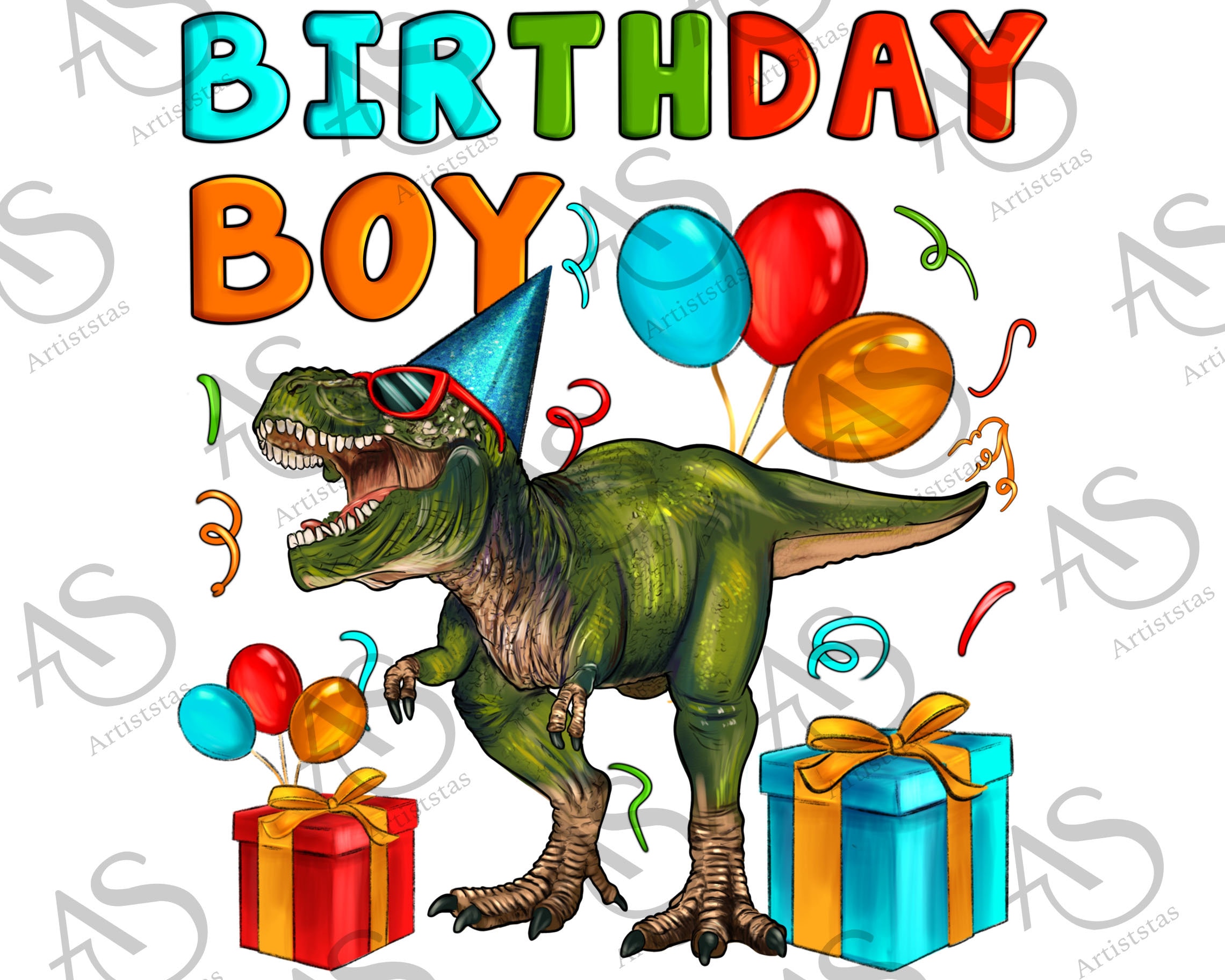 T Rex Trying Birthday