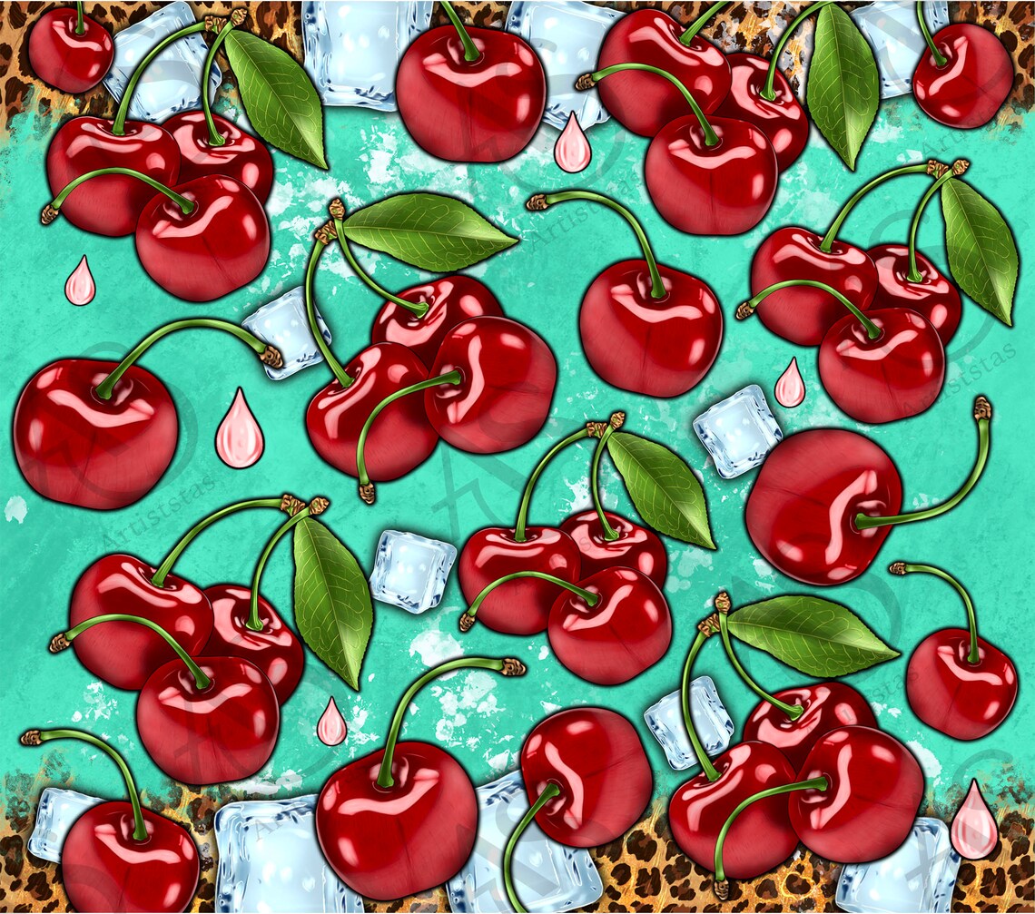 Cherry Leopard Png 20oz Tumbler Summer Tumbler Png Cherry - Etsy