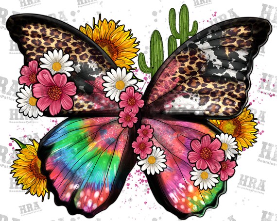 Western Butterfly Png Sublimation Design Butterfly Png - Etsy