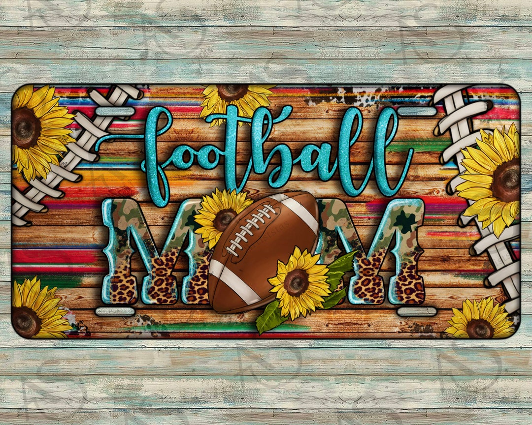 Football Mom License Plate Png Sublimation Design,western Mom License ...