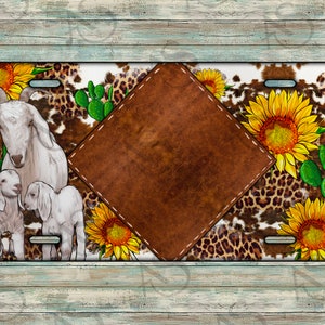 Custom Western Goats License Plate Png Sublimation Design, Goat License ...