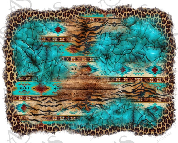 Western Turquoise Stone Background Png Sublimation - Etsy