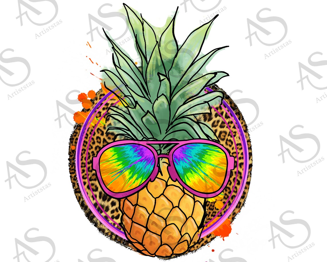 Pineapple and Sunglasses Png Hello Summer Design Png - Etsy