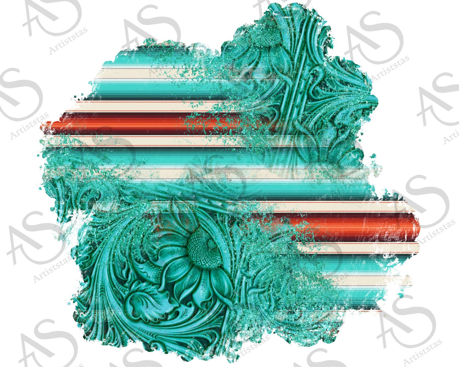 Turquoise Serape Png Patch Bundle Sublimation Design Tooled - Etsy