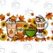 Fall Coffee Cups Libbey Glass Png Sublimation Design, Fall Png, Fall ...