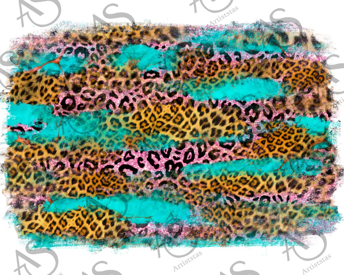 Western Glitter and Leopard Background PNG Sublimation Design - Etsy